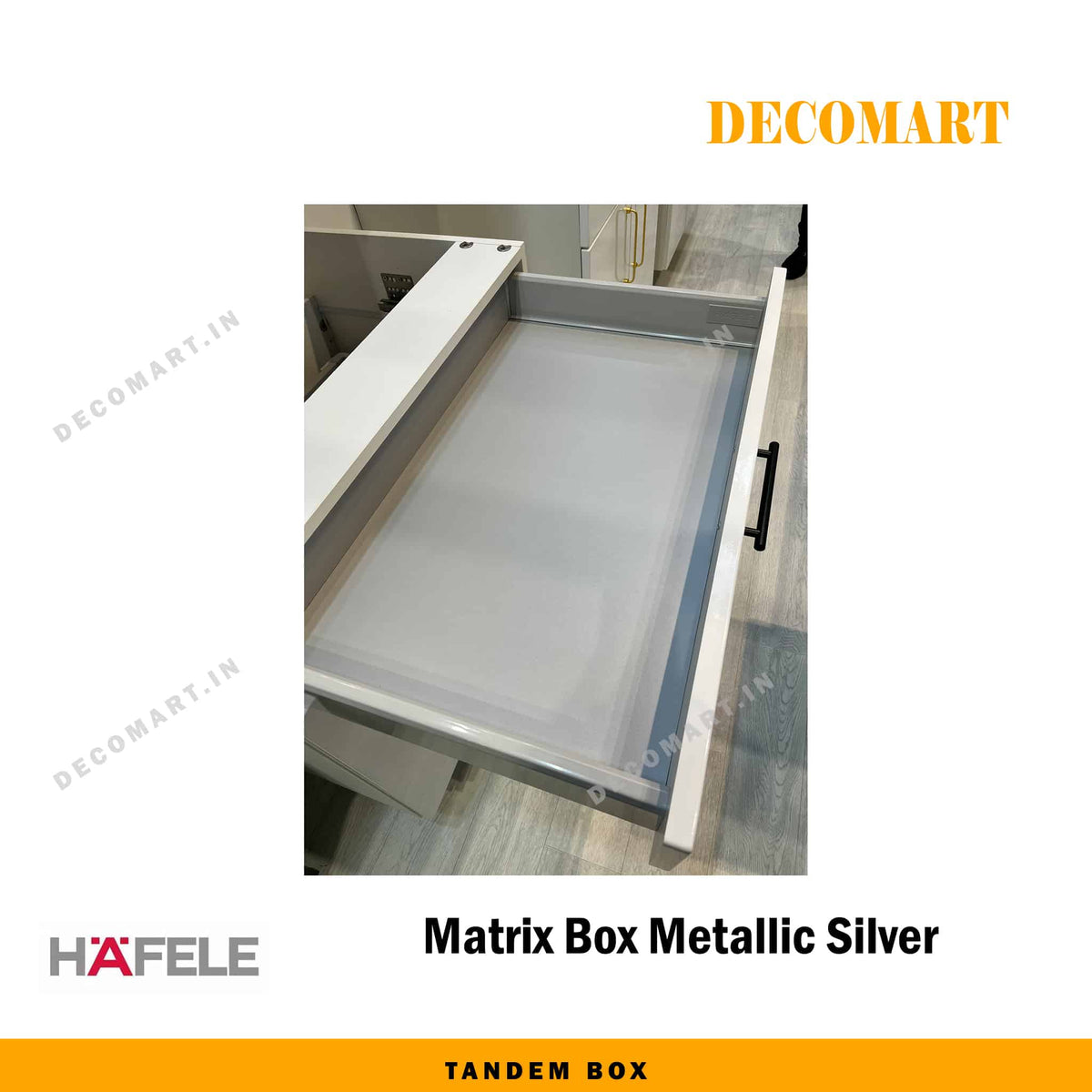 Hafele Matrix Tandem Box Premium - Push to Open Soft Close -50 kg