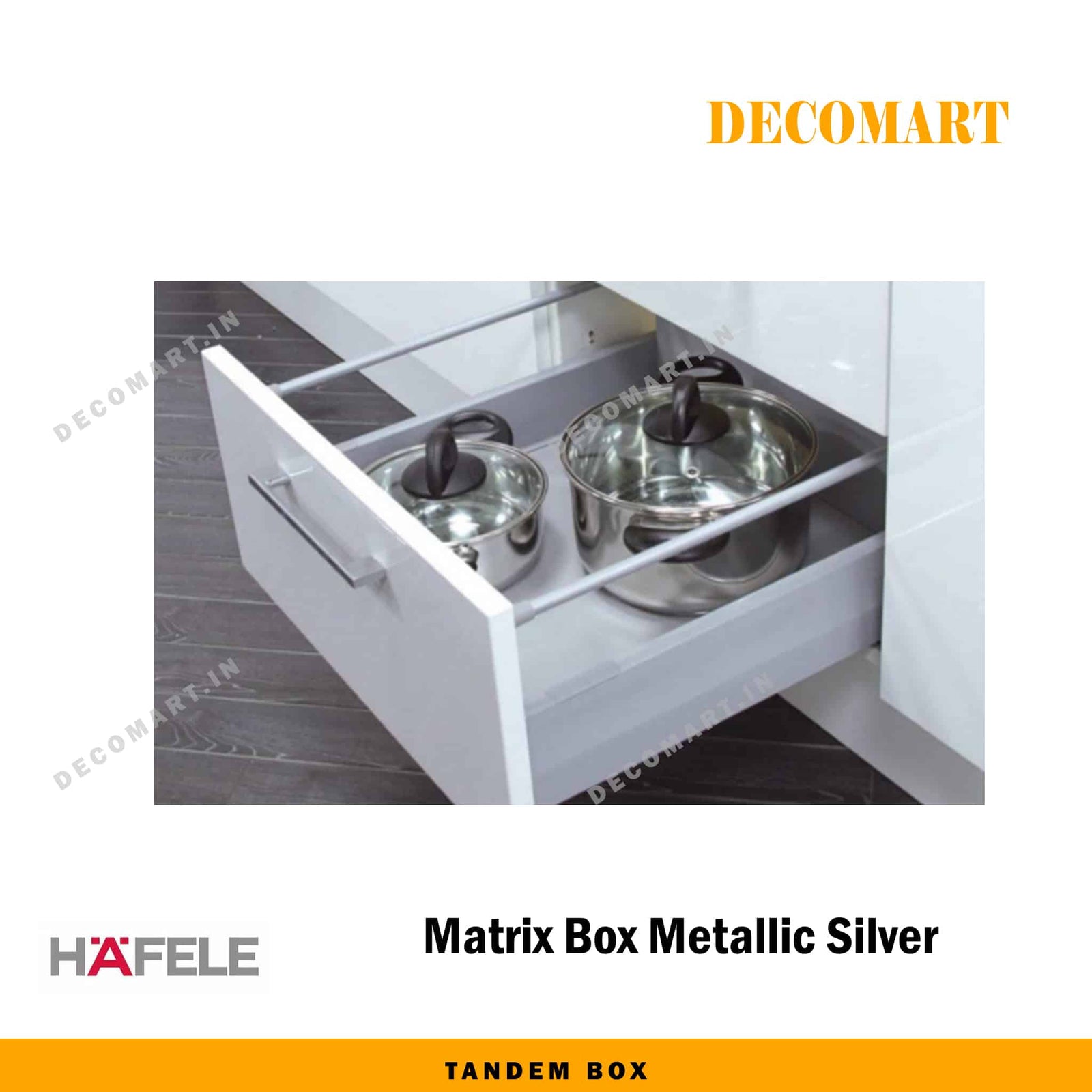 Hafele Matrix Tandem Box Premium+ Soft Close -70 kg