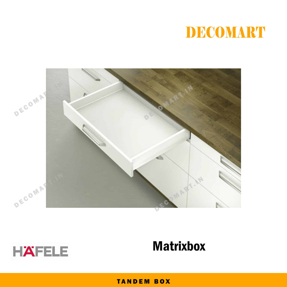 Hafele Matrix Tandem Box Premium - Push to Open Soft Close -50 kg